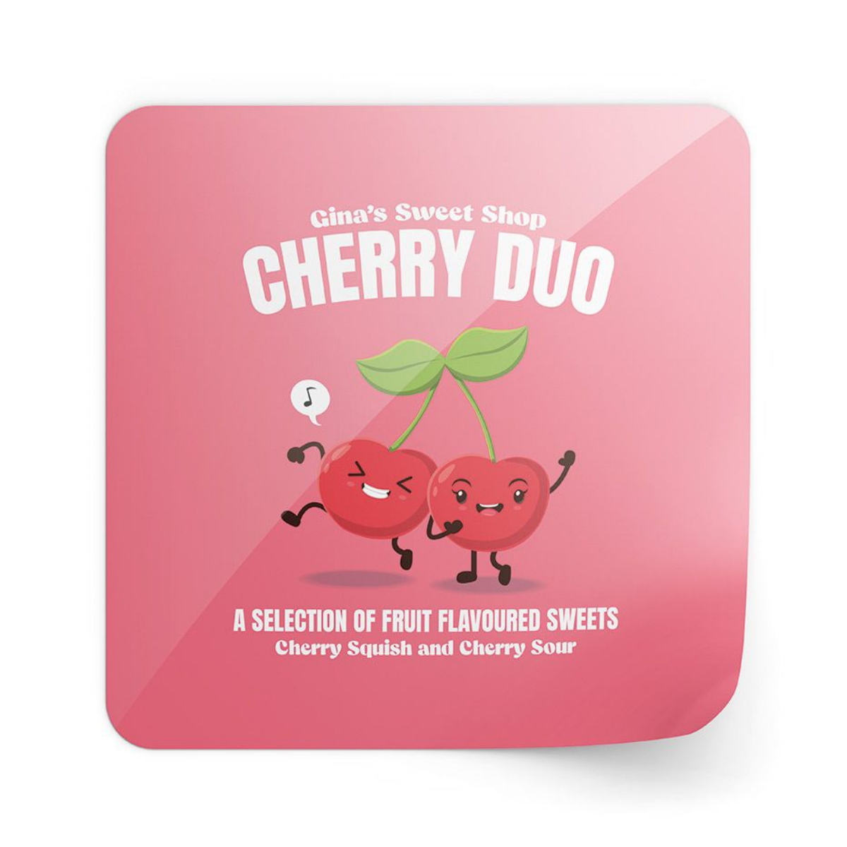 Custom Glossy Square Stickers for Premium Packaging